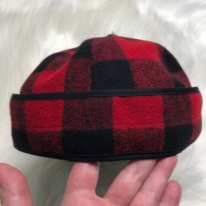 Chaos | Accessories | Chaos Red Plaid Wool Blend Hat | Poshmark